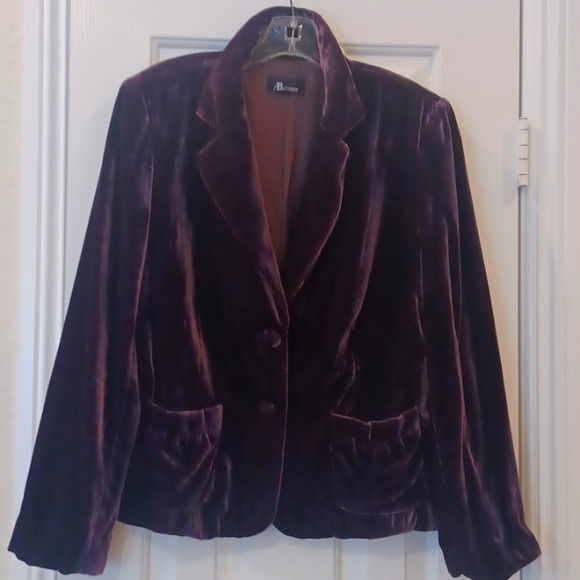 AB Studio | Jackets & Coats | Vtg Brown Velvet Jacket Medlrg | Poshmark